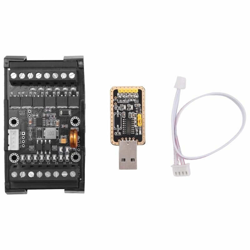 FX1N-14MT Industrial Control Board с запасными частями и кабелем USB-TTL для модуля PLC MyPads