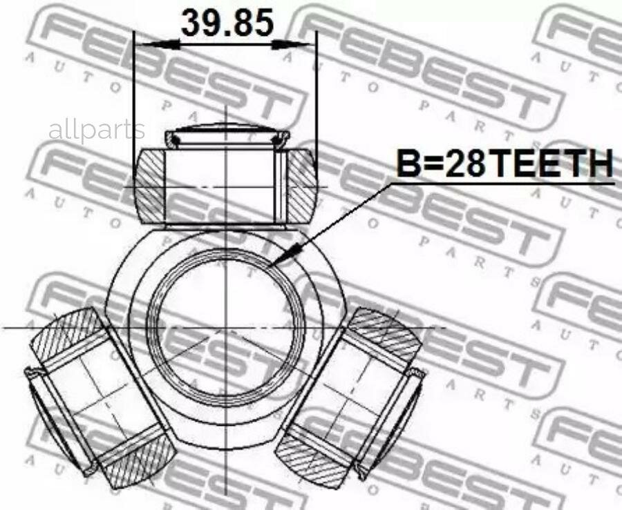 FEBEST 2116-TT9 Трипоид 28x39.85