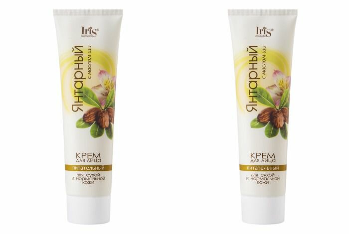 Iris Крем для лица Янтарный с маслом ши, 115 мл/ 2 шт