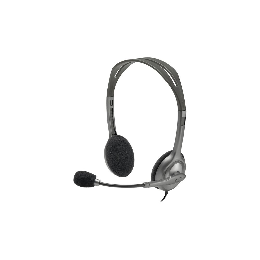Гарнитура проводная LOGITECH Stereo H110 gray (2xJack 3.5mm, кабель 1,8м) (981-000459)