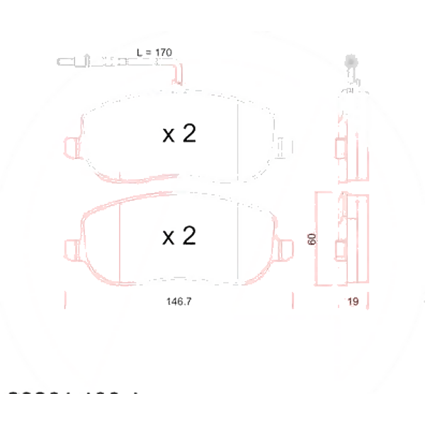 ZIMMERMANN 20261.190.1 (425220 / 425231 / 425457) колодки тормозные дисковые Citroen (Ситроен) Fiat (Фиат) lancia