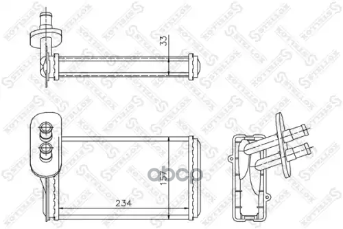 Радиатор отопителя VW Golf, Audi A3 96> Stellox арт. 1035019SX