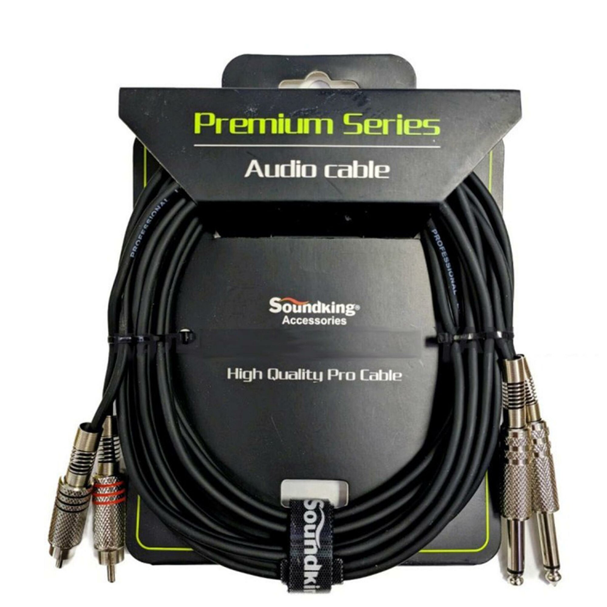 Y-кабель акустический 2 x jack 6.3 мм - 2 х RCA 3m Soundking BB302-3m