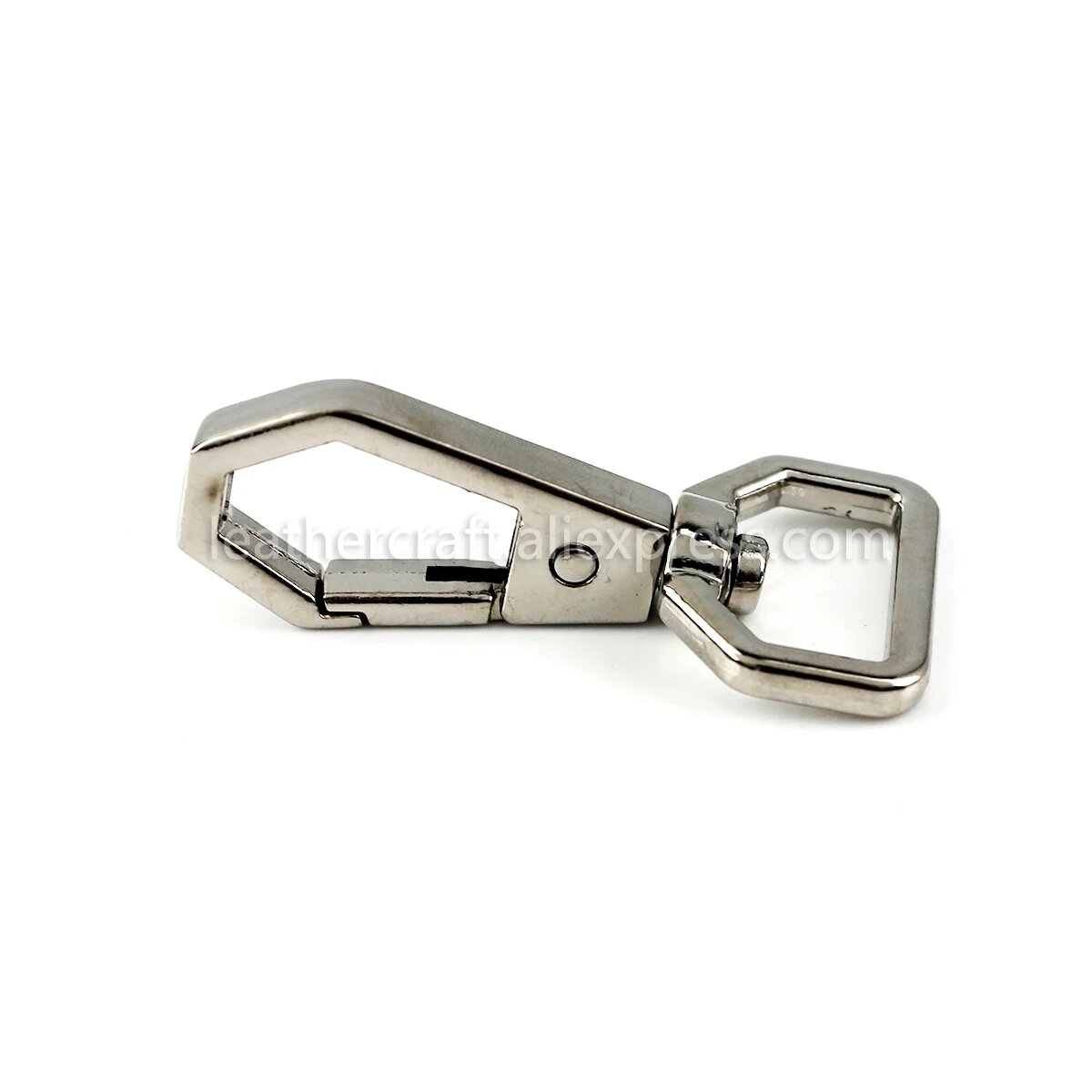 1x металлический многоугольный поворотный триггерный карабин, пружинные застежки для ворот, зажимы, кожаный ремень, поводок для домашних животных, ремень для сумки, лямка, брелок, крючки