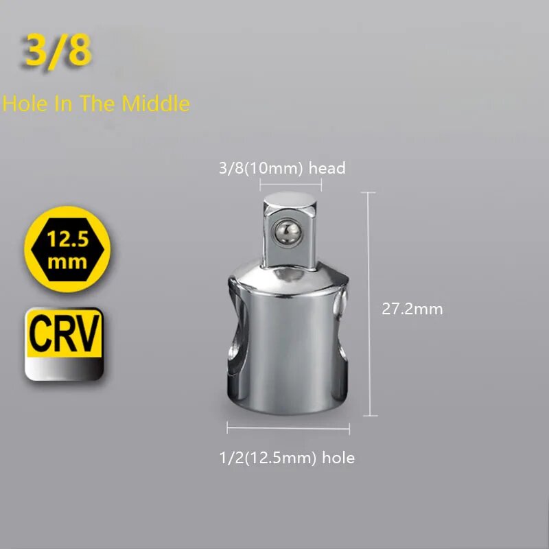 Адаптер трещоток 1/4", 3/8", 1/2" OEMG 12to38 With Hole