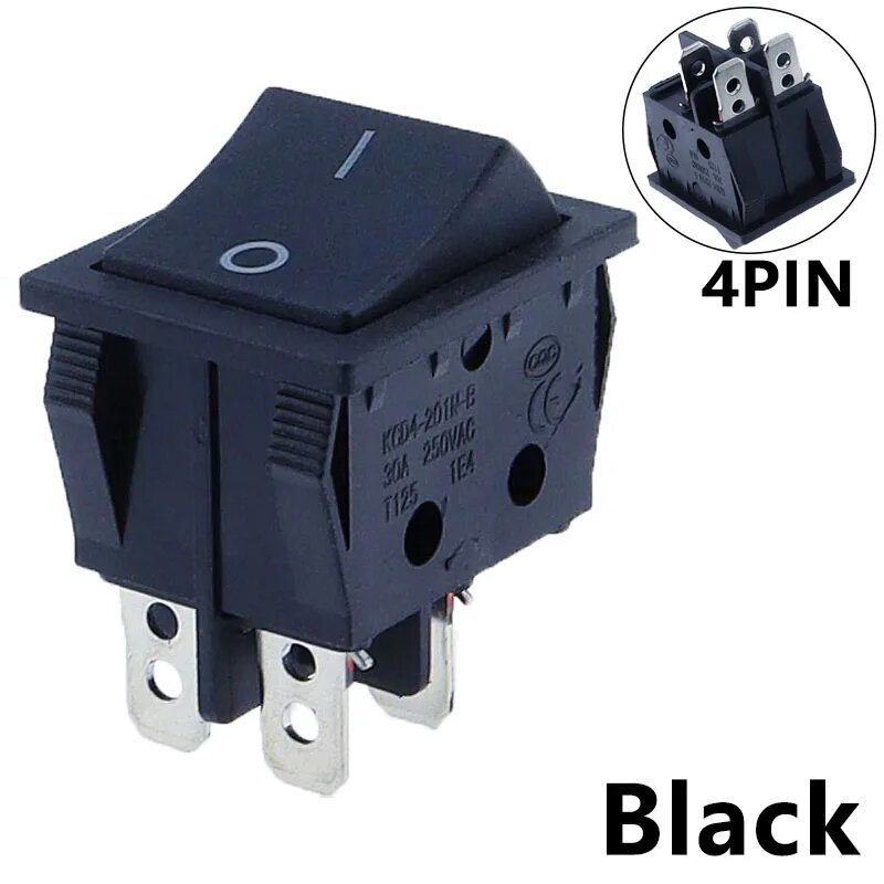 Переключатель питания KCD4 для сварочного аппарата черный