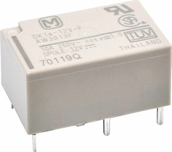 Реле PANASONIC DK1A-12V-F Реле: электромагнитное SPST-NO Uобмотки: 12ВDC 10A/250ВAC 1шт