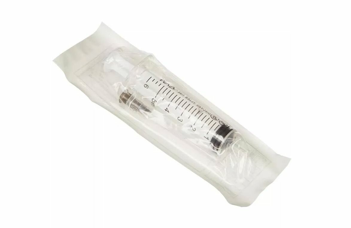 Шприц 5мл (3-х комп) Vogt Medical 1310262 latex-free, игла 22G (0,7х40мм), 100 шт/уп