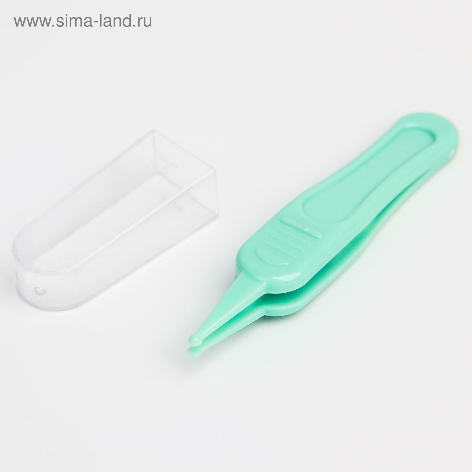 Пинцет для чистки носа Крошка Я, детский, с колпачком, цвет зеленый