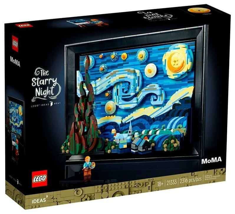 Конструктор LEGO Ideas 21333: Винсент Ван Гог - Звездная ночь. Vincent van Gogh - The Starry Night
