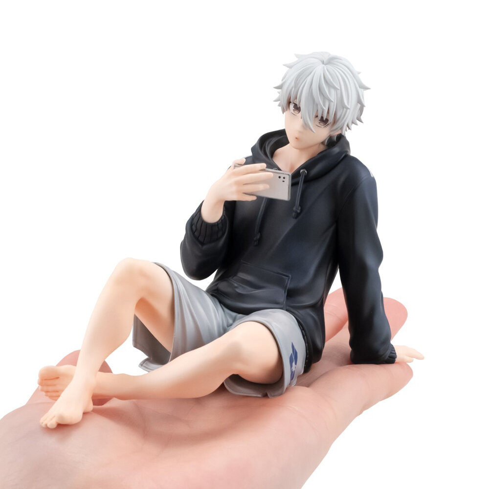 Аниме фигурка Футбол юниорский синий блок Сейширо Наги/Blue Lock Seishiro Nagi sitting pose action figure(9см)