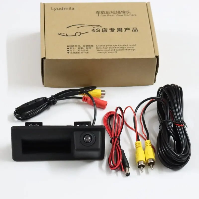 Для Audi A4 B8 B9 A4L 2015~2020 2021 2022 2023 2024 A3 S3 8V 8P A5 S5 Q3 Q5 A6 A8 Q7 2017~2020 Камера заднего вида с ручкой багажника HD