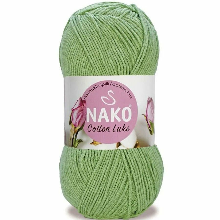 Пряжа Nako COTTON LUKS 97578 липа (5 мотков)