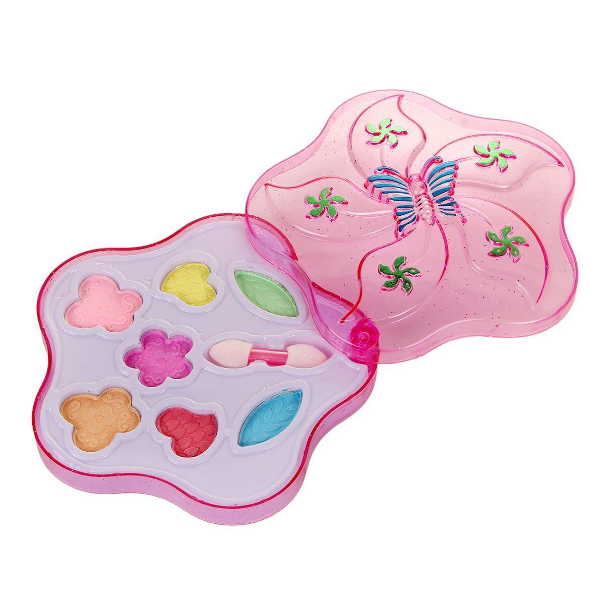 Косметический набор для девочек в подарочной коробке 19х3.6х26 см, гипоаллергенные тени и помады