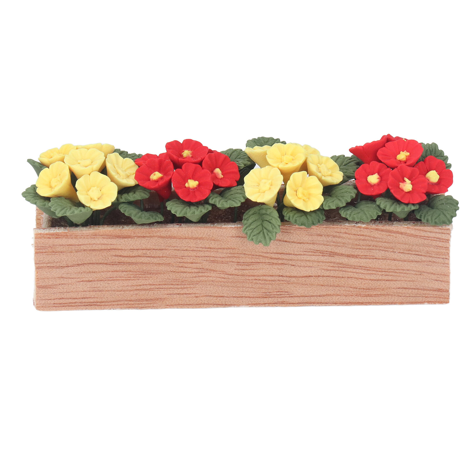 12-дюймовый миниатюрный кукольный домик из дерева и смолы, цветочная клумба из бонсай для подоконника, балкона, декор, аксессуары для маленького кукольного домика