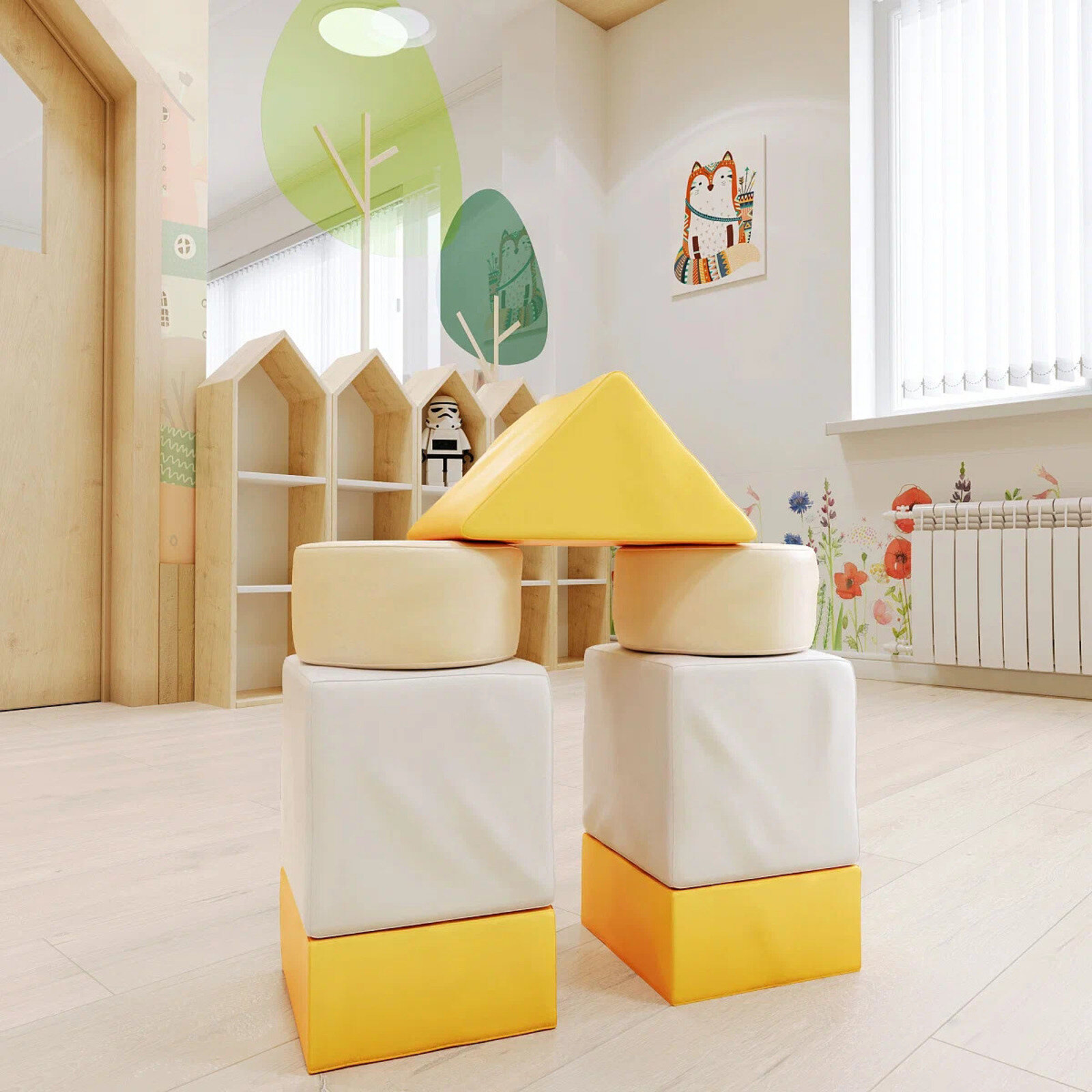 Мягкий игровой комплекс ROMANA Универсальный набор, 0,4 * 0,4 м, Pastel