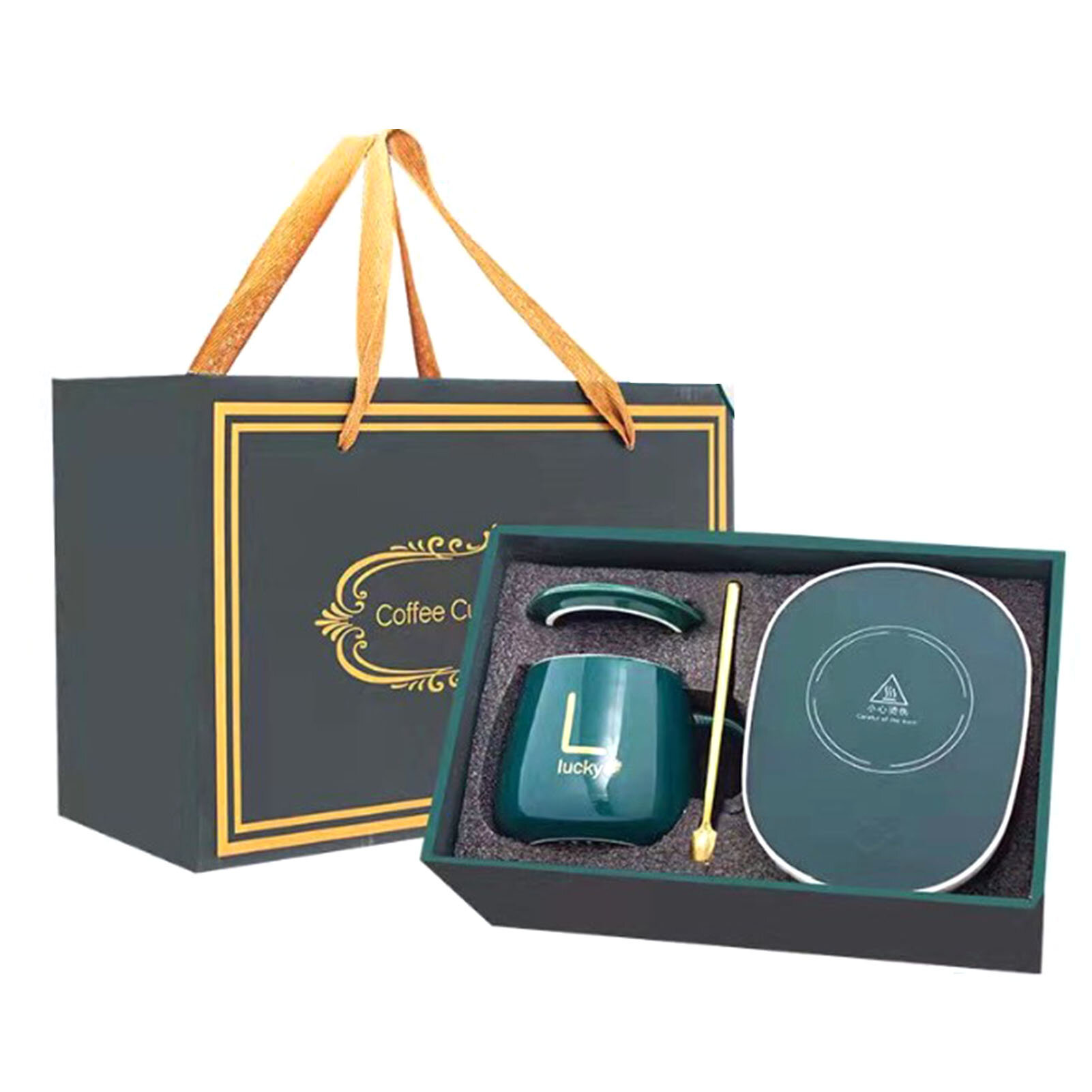 Изысканный набор керамических кружек с подогревом чашек, равномерный нагрев с постоянной температурой и подогревом чашек для кофе, чая и горячих напитков