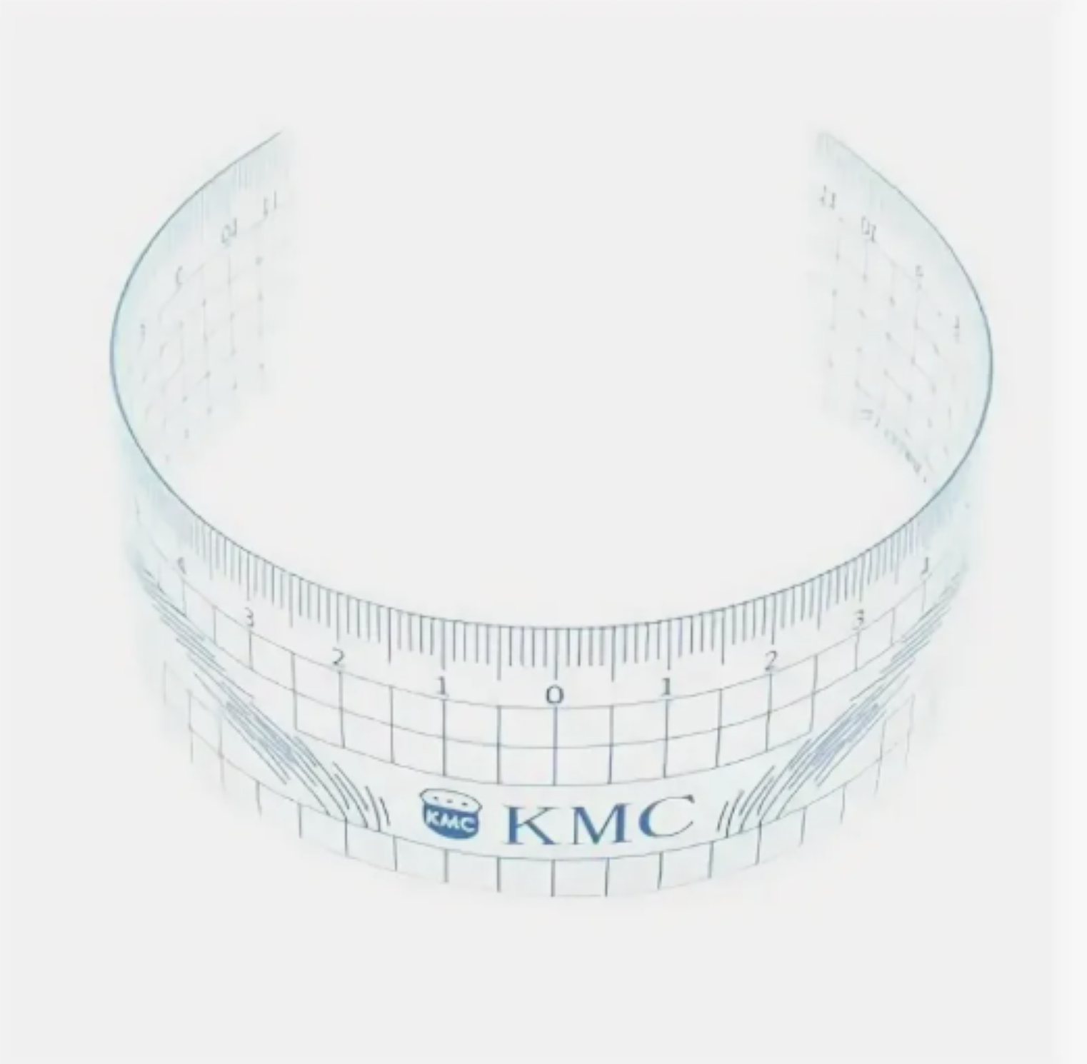 Линейка для построения формы бровей КМС, пластик, цвет синий