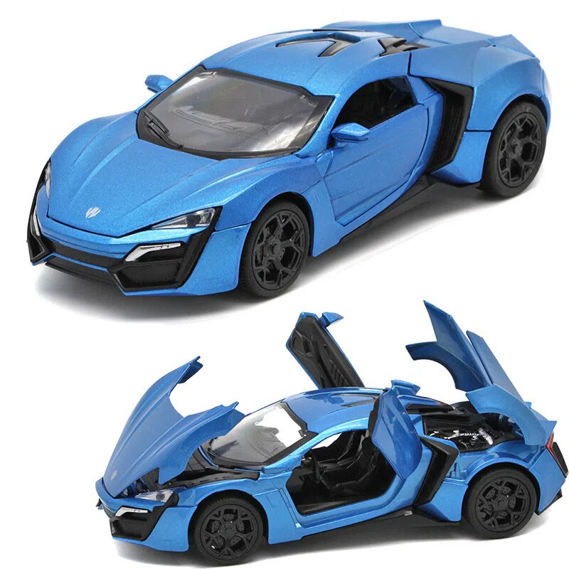 Машина металлическая "Lykan Hypersport", звук, открывающийся капот, 1:32