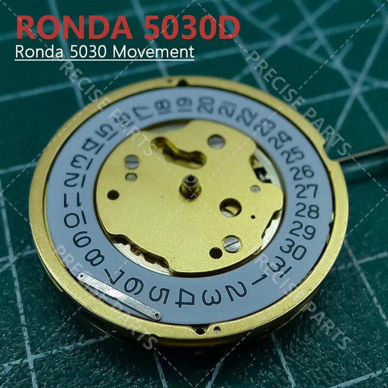 Ronda золото/серебро 5030/5030D 13 драгоценных камней кварцевые часы сменный механизм аксессуар встроенный аккумулятор