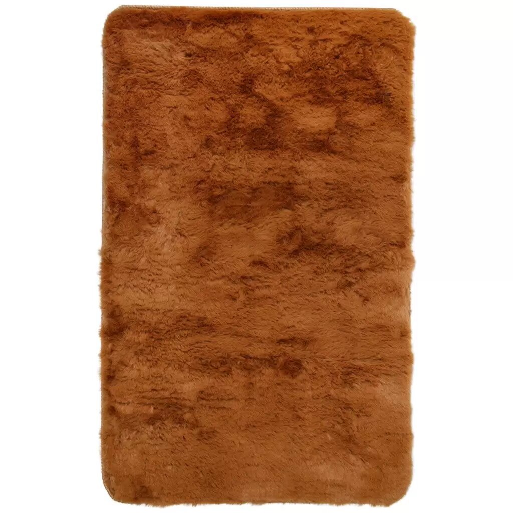 Коврик интерьерный 0.5х0.8 м, прямоугольный, молочный шоколад, искусственный мех, A090291