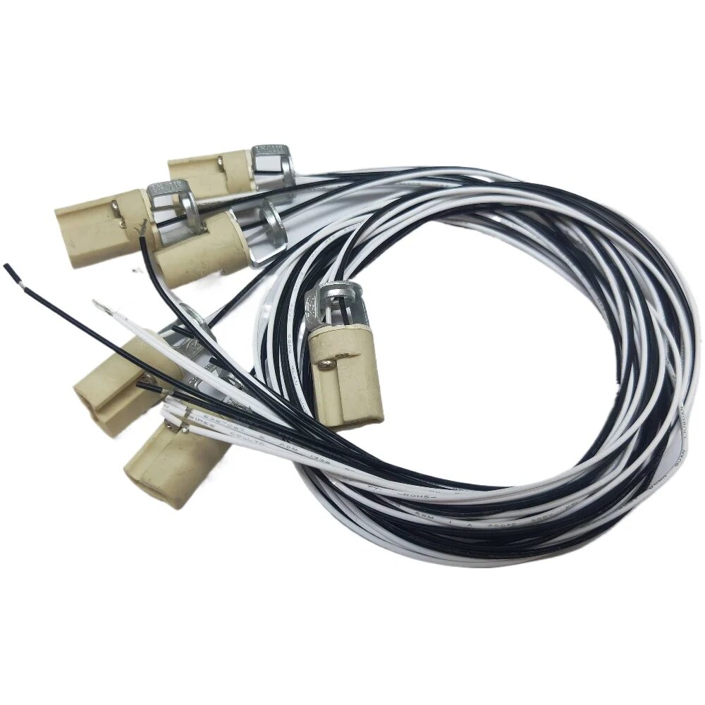 6 шт. G9 светодиодный галогенный патрон G9 европейский стандартный прожектор керамический cUL G9 световая розетка wt 100 см/1 мtr 1332 высокотемпературный провод