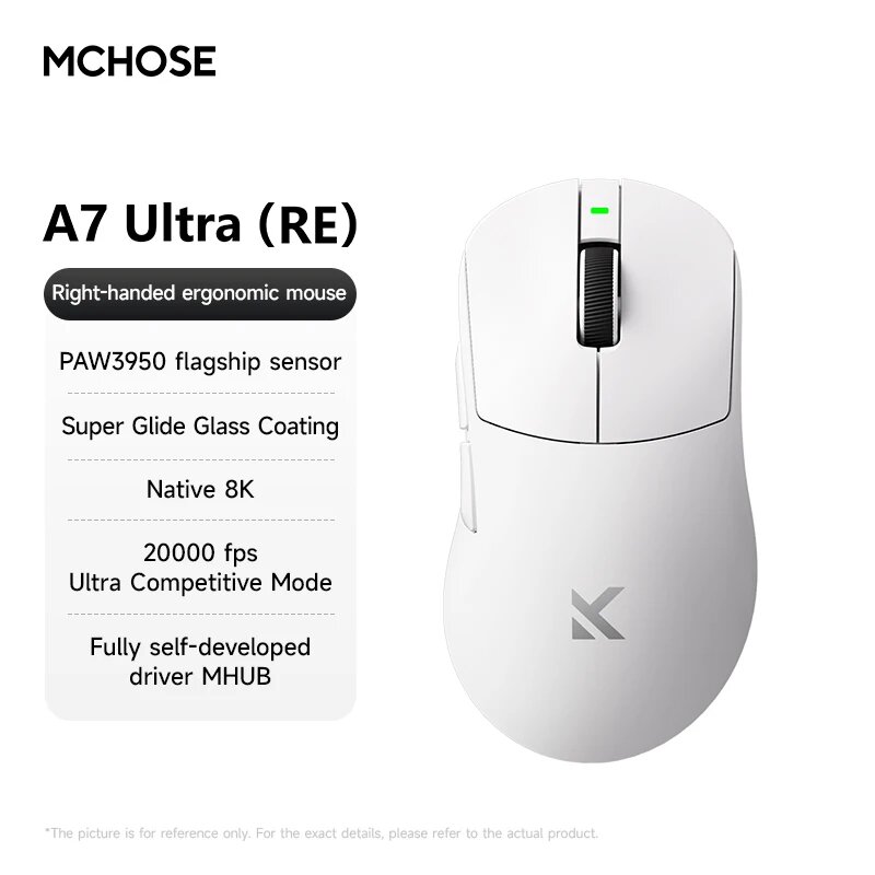 MCHOSE A7 Ultra RE Беспроводная мышь, White