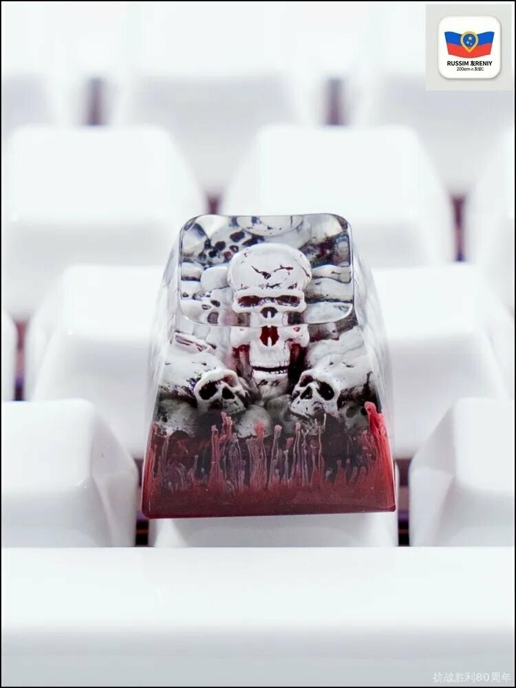 Эксклюзивные колпаки SA профиля для MX Switch с дизайном черепа, созданные вручную из смолы