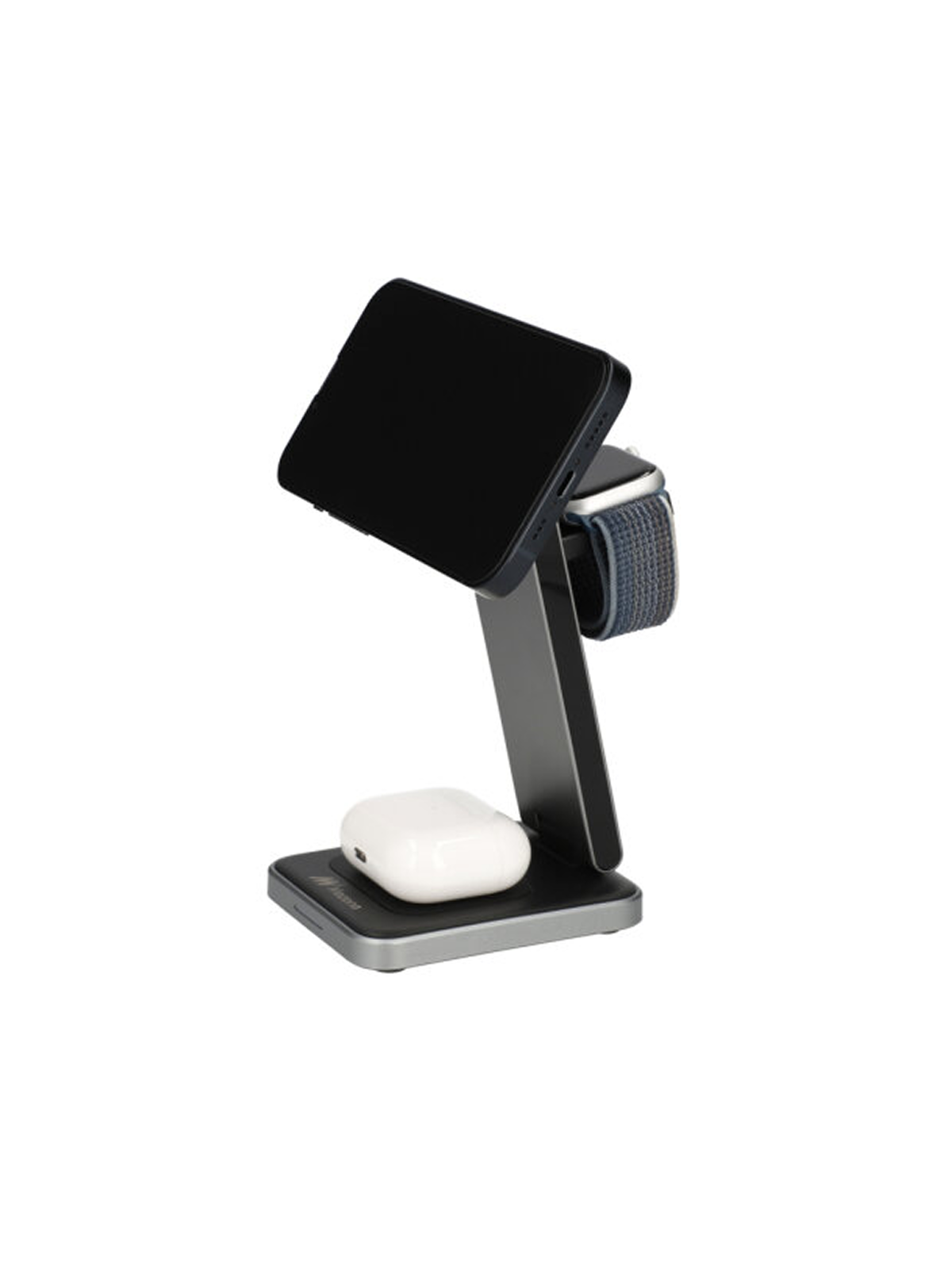 MEZONE 3-в-1 Быстрое беспроводное зарядное устройство MagSafe 22,5 Вт для iPhone, iWatch и AirPods, черный