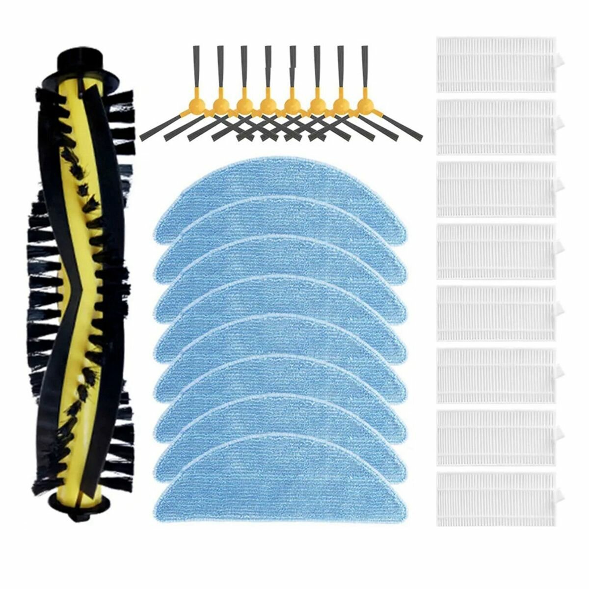 Для Polaris PVCR 3300 IQ Home Aqua Roller Side Brush Hepa Filter Mop Cloths Rag Robot Vacuum Cleaner Accessories Part, 25PC