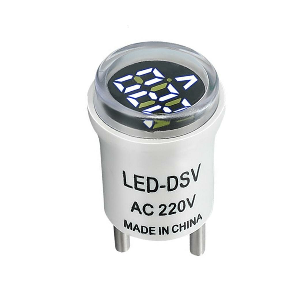 Цифровой вольтметр LED, 220 В, Белый