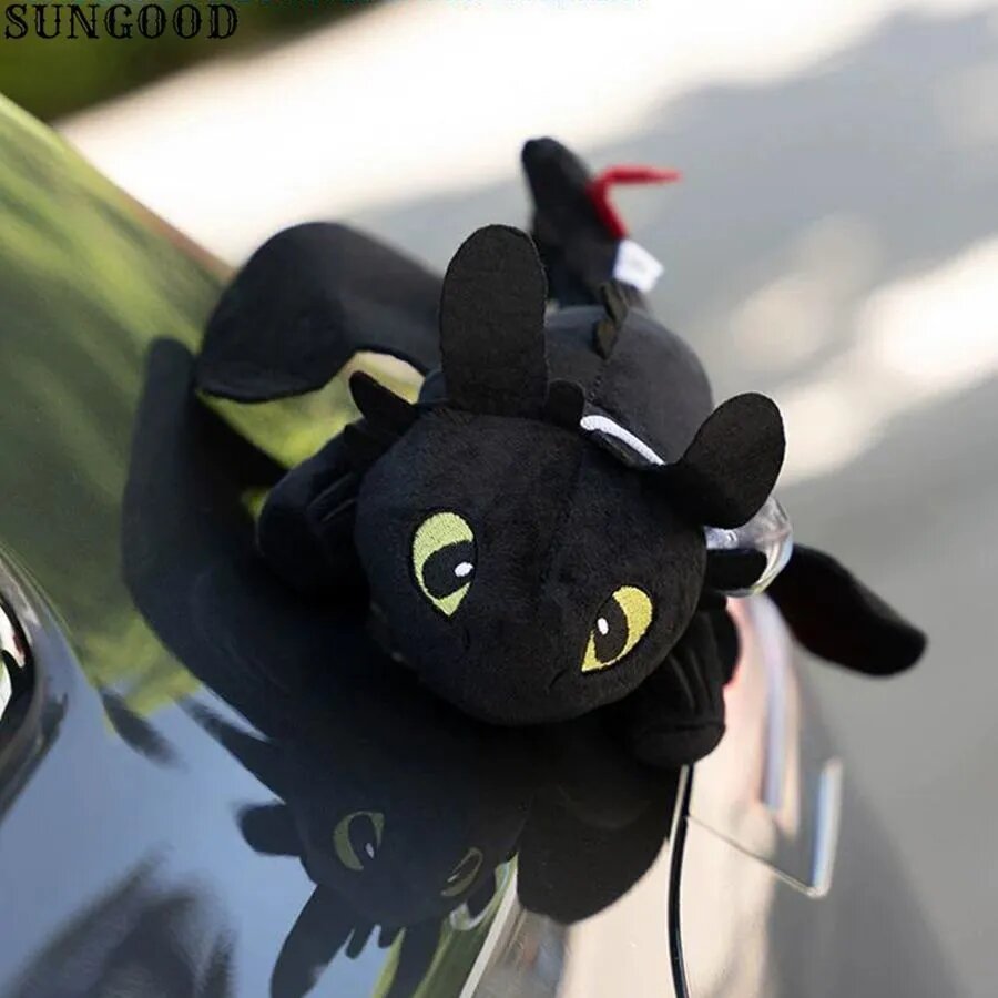 Беззубик, Игрушка в виде дракона, предназначенная для наклеивания на автомобиль/мотоцикл/шлем, декоративная фигурка для автомобиля, которая может двигать крыльями, 35 см