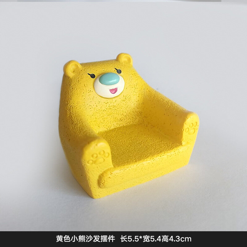 Кресло-качалка в виде лягушки, милый ручной работы орнамент для дома, настольный очаровательный автомобиль, DIY, модный маленький орнамент из смолы