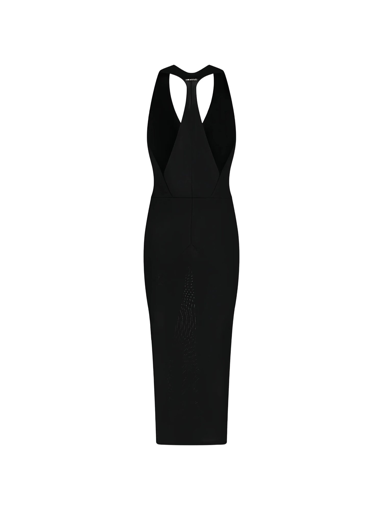 Платье The Attico Draped midi dress, размер 42, черный — фото 1