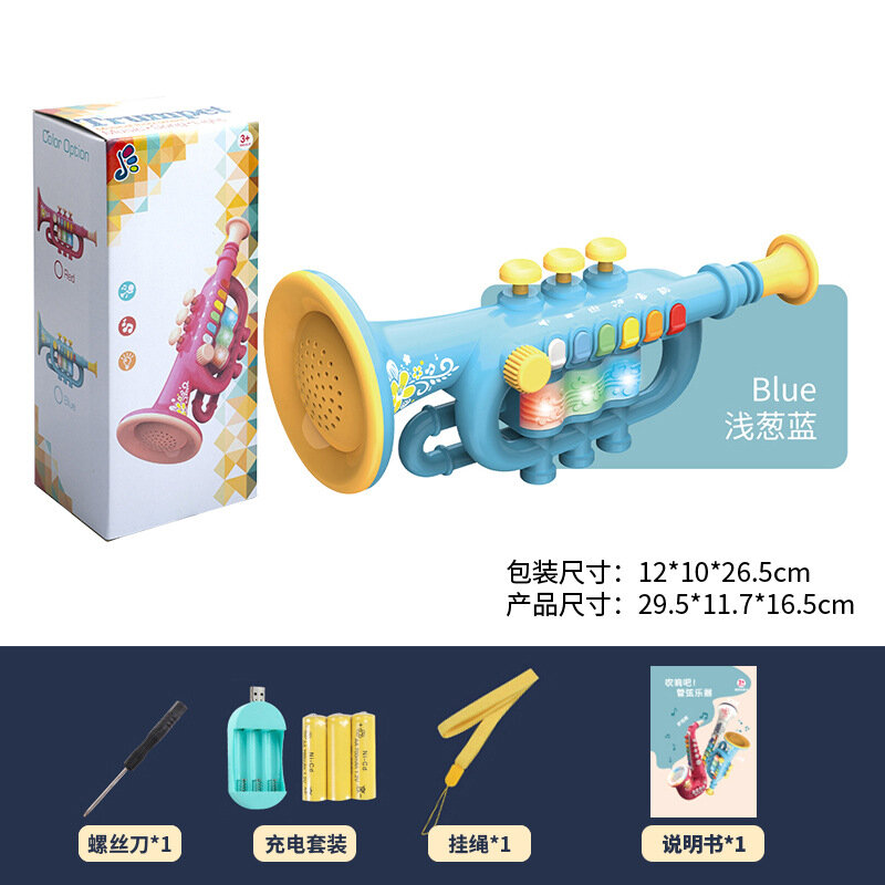 Детская игрушка-труба, саксофон, духовой инструмент, флейта, музыкальная игрушка для детей, раннее образование в детском саду