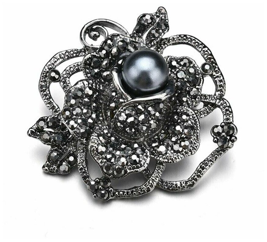 Брошь, жемчуг имитация