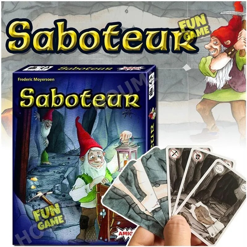 Качественный Saboteur, карточная игра английская