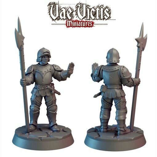 Рыцарь стражи с алебардой (класс: Воин, Паладин, Варвар, Файтер) миниатюра для DnD (ДнД) и других Настольных игр( НРИ, Варгеймов или РПГ), фентези тематика