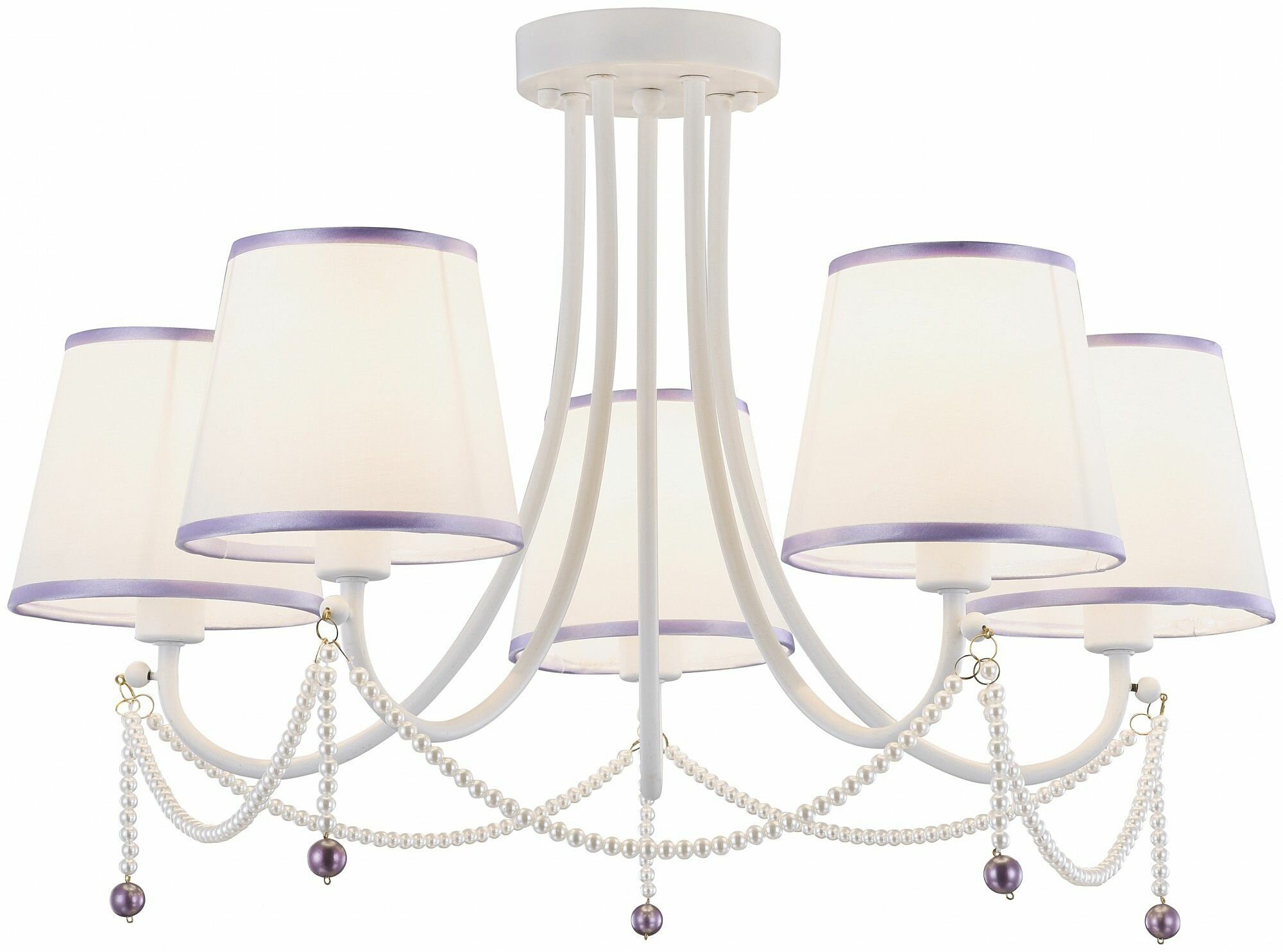 Потолочная люстра Velante 314-007-05 E14 40 Вт белый, фиолетовый