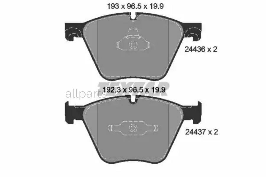 TEXTAR 2443601 Колодки передние с противошумной пластиной Q+ BMW X6 (E71) 5.0i 05/08-> TEXTAR 2443601