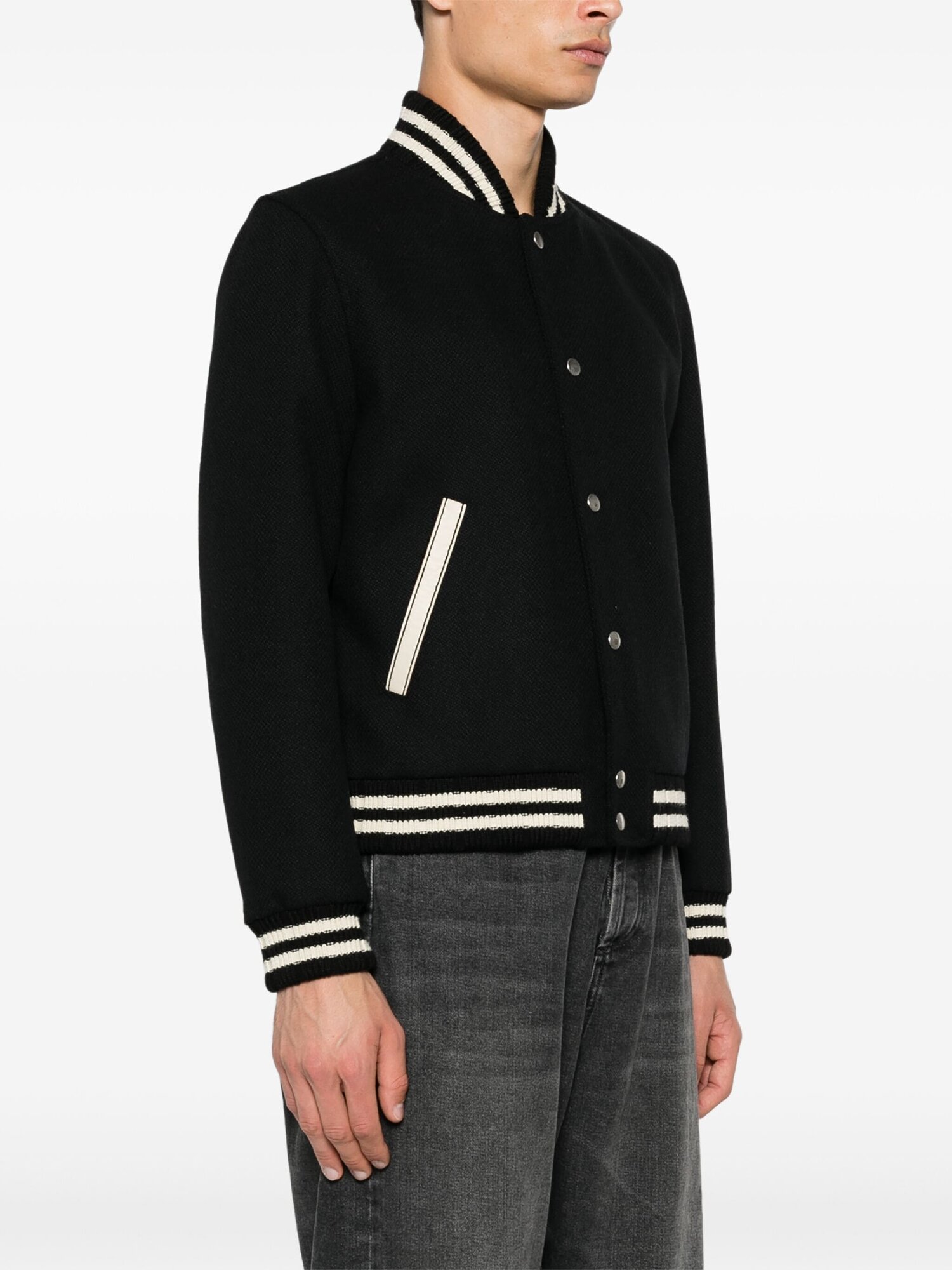 Куртка Saint Laurent Teddy, размер 48, black/black — фото 1