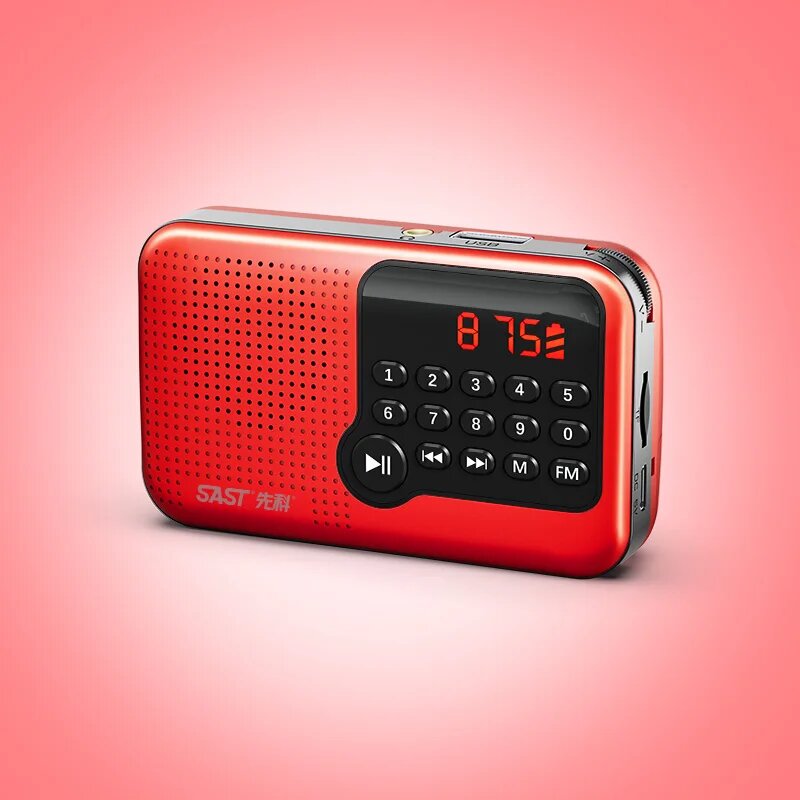 Портативное FM-радио JINSERTA розового цвета Красный, Red