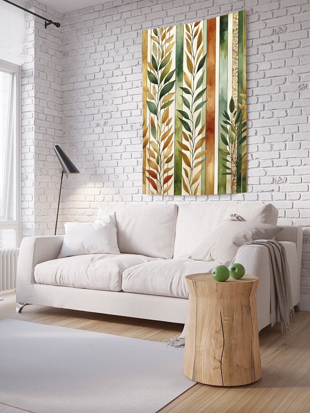 Вертикальное фотопанно на стену JoyArty "Обои растений", из ткани, 100х150 см