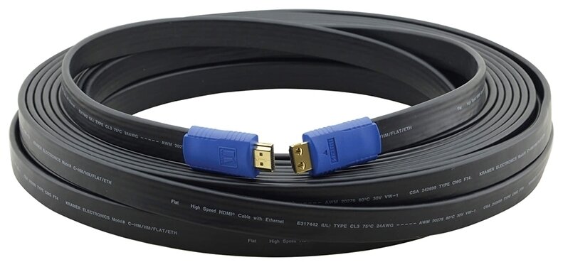 Кабель HDMI - HDMI Kramer C-HM/HM/FLAT/ETH-10 3.0m — фото 1