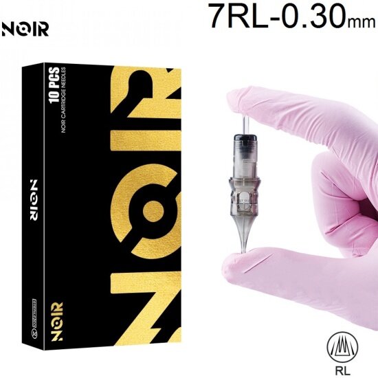 Тату картридж Noir Round Liner 7 - 0,30 мм Long Taper (10 шт/уп) N1007RL