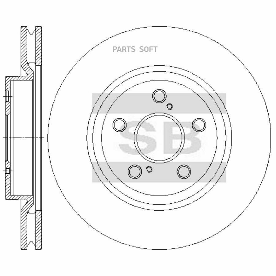SANGSIN BRAKE SD4923 Диск тормозной передний TOYOTA CAMRY 17->/RAV4 18-> SANGSIN BRAKE SD4923