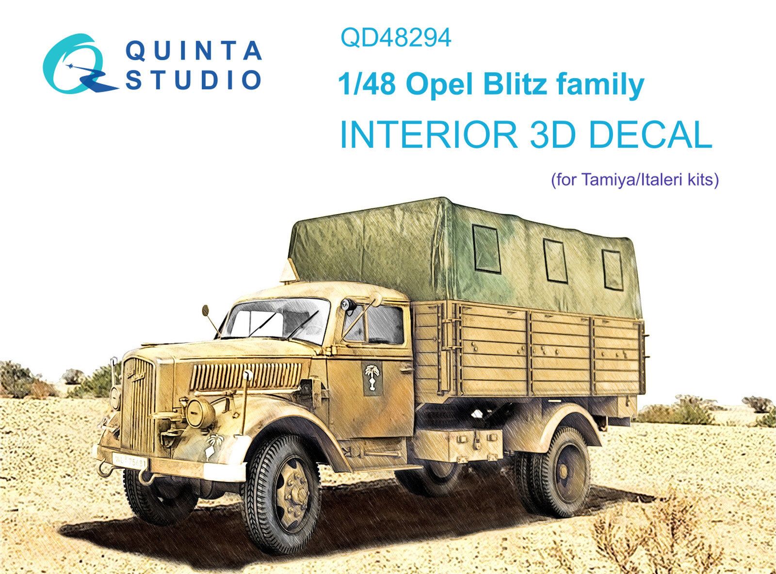 QD48294 3D Декаль интерьера кабины семейство Opel Blitz (Tamiya/Italeri)