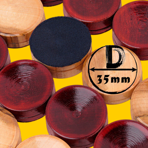 Фишки для нард, фишки для шашек 35 мм Клён