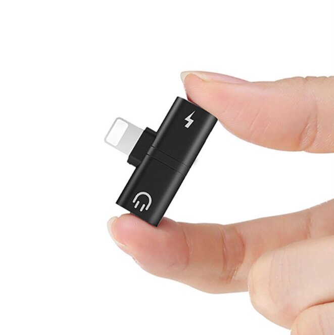Переходник 2 in 1 Lightning Converter, RECCI RDS-A05, Lightning (M) - 2*Lightning (F), 2.1A, Черный