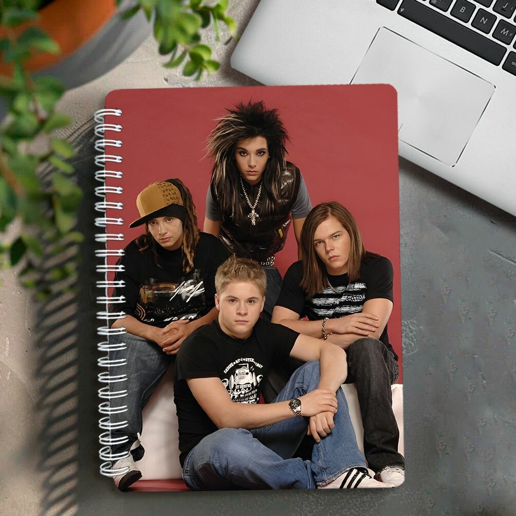 Блокнот для записей в клетку подарочный в твердой обложке А5 Tokio Hotel